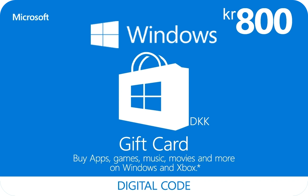 Cheapest Microsoft Gift Card 800 DKK Denmark | livecards.net